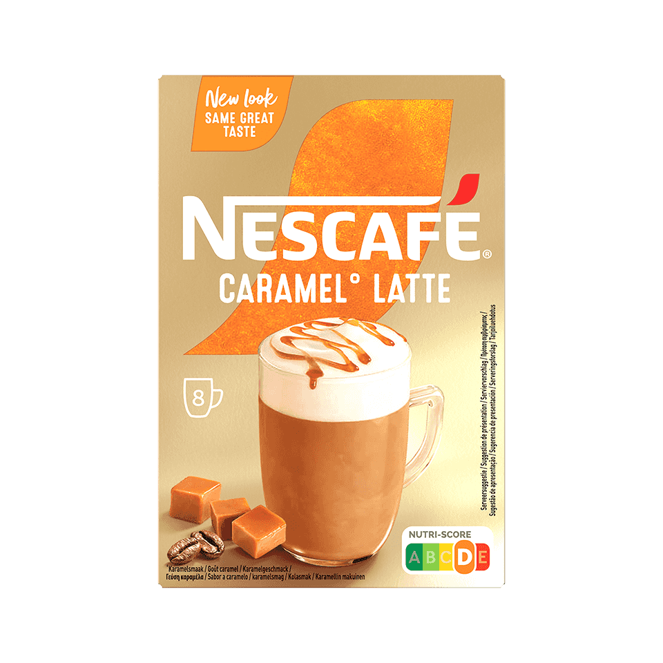 NESCAFÉ® Caramel Latte kaffe portionsbreve | Nescafé Denmark